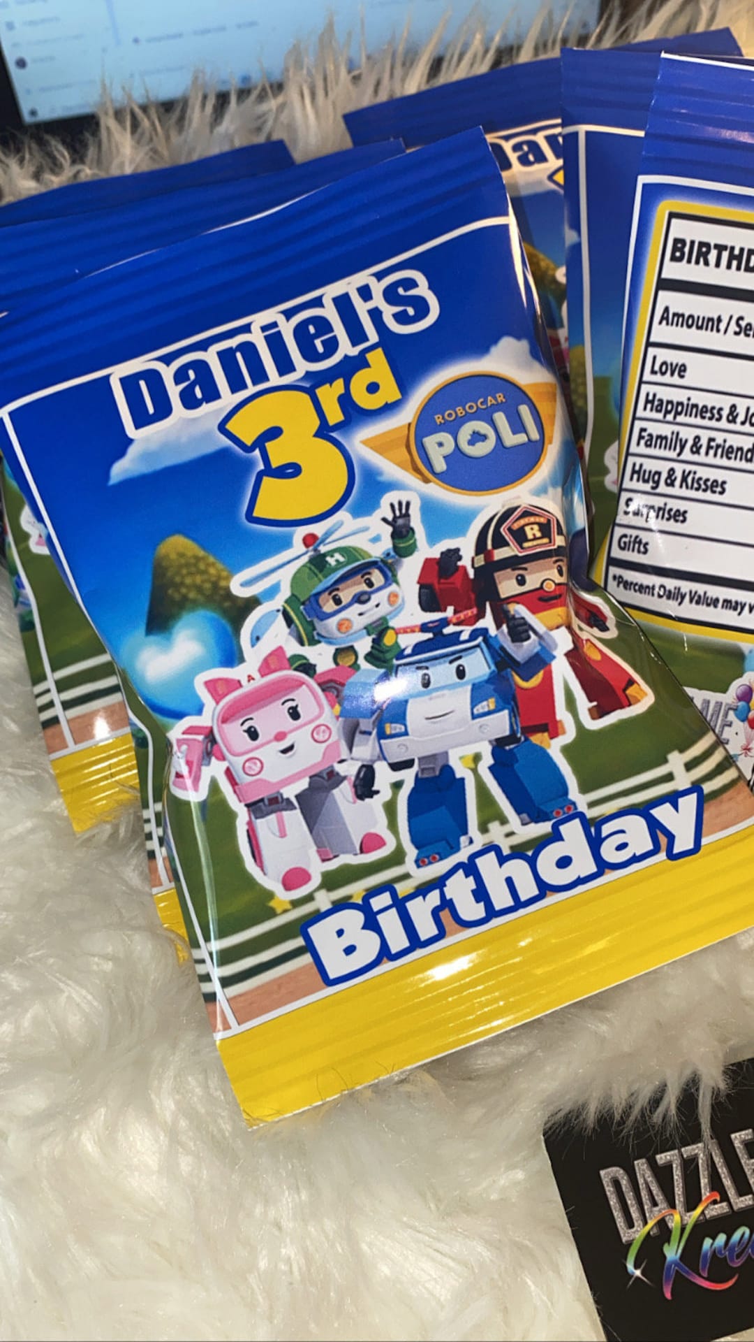 Robocar Poli Chip Bags Printable, Robocar Polli Push Candy, Robocar ...