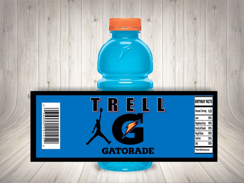 Jordan Inspired Sports Label-jordan Birthday Party-custom Juice Label ...