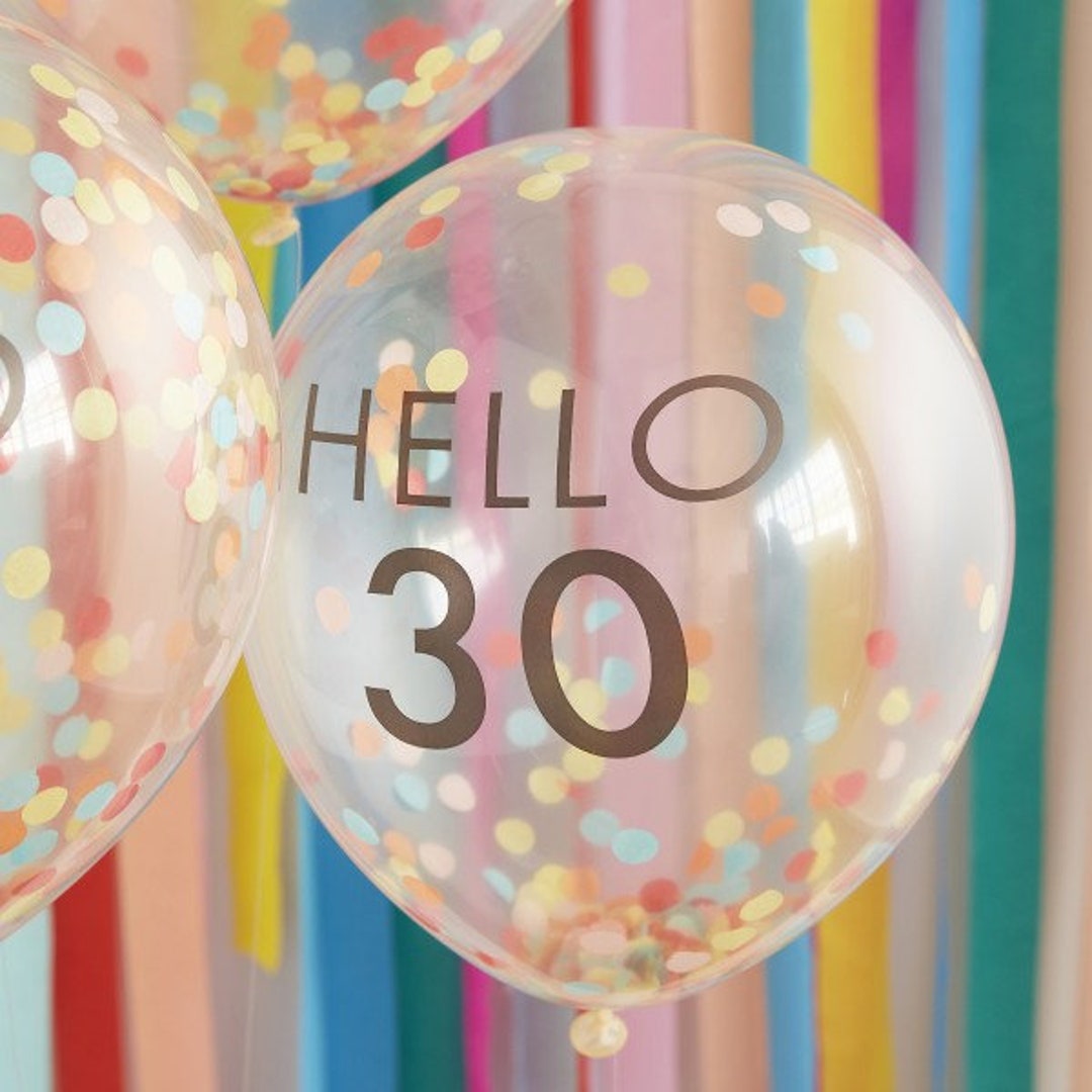 Balloons for 30th Birthday Hello 30th Balloon Latex Balloons Decoration ...