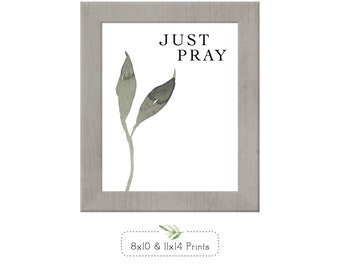 Just Pray Wall Art - Etsy