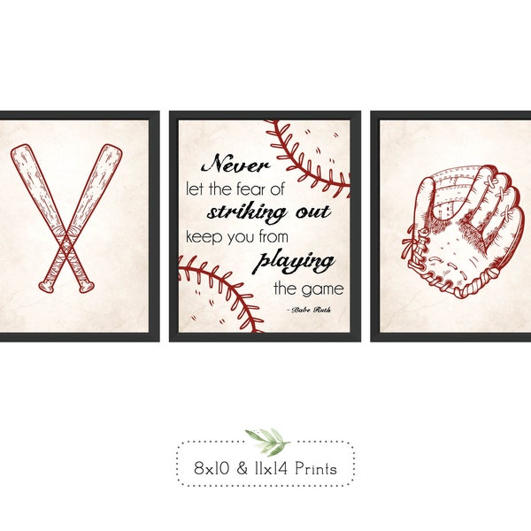 Baseball Wall Decor - Etsy