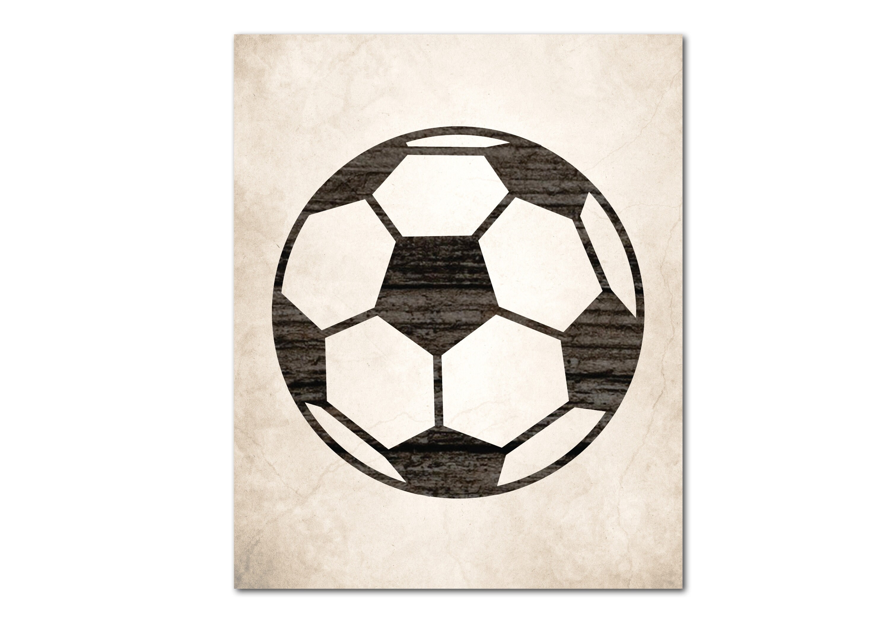 Sports Wall Decor, Set of 4 Sports Balls, Football, Basketball, Soccer ...
