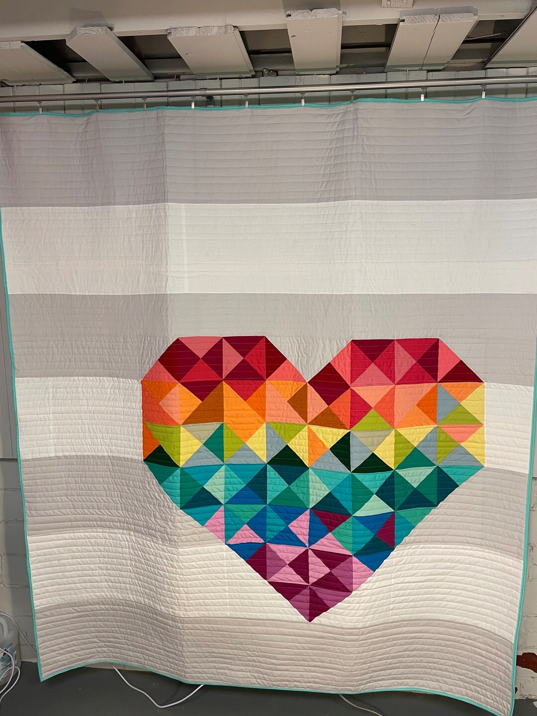 Modern Heart Quilt - Etsy