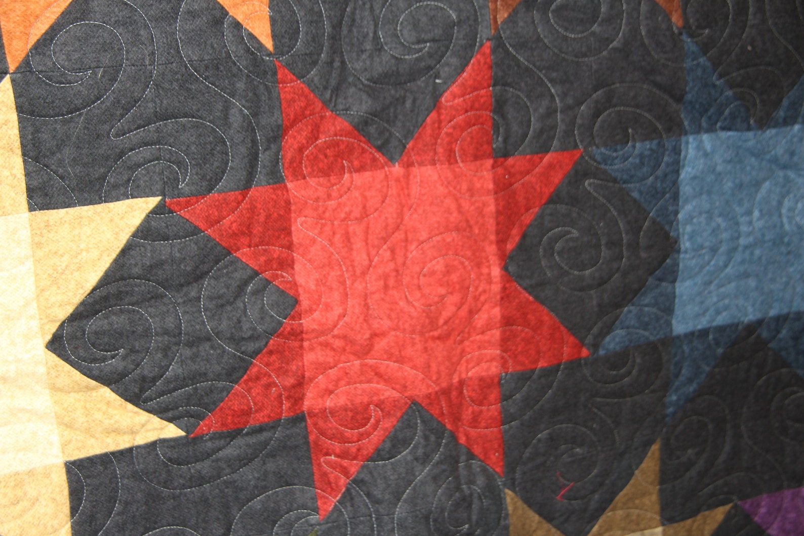Handmade Flannel Midnight Star Quilt - Etsy