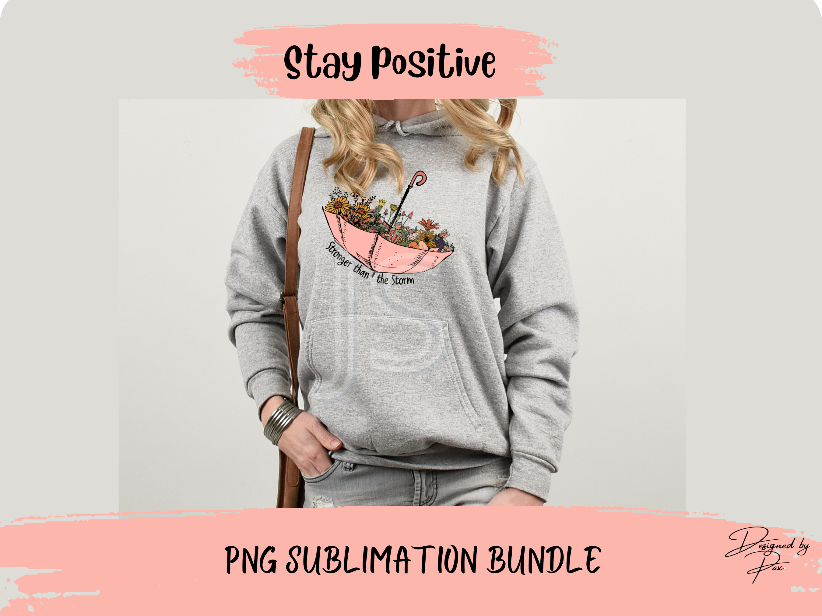STAY POSITIVE Bundle Png, Mental Health, Sublimation Design Png ...