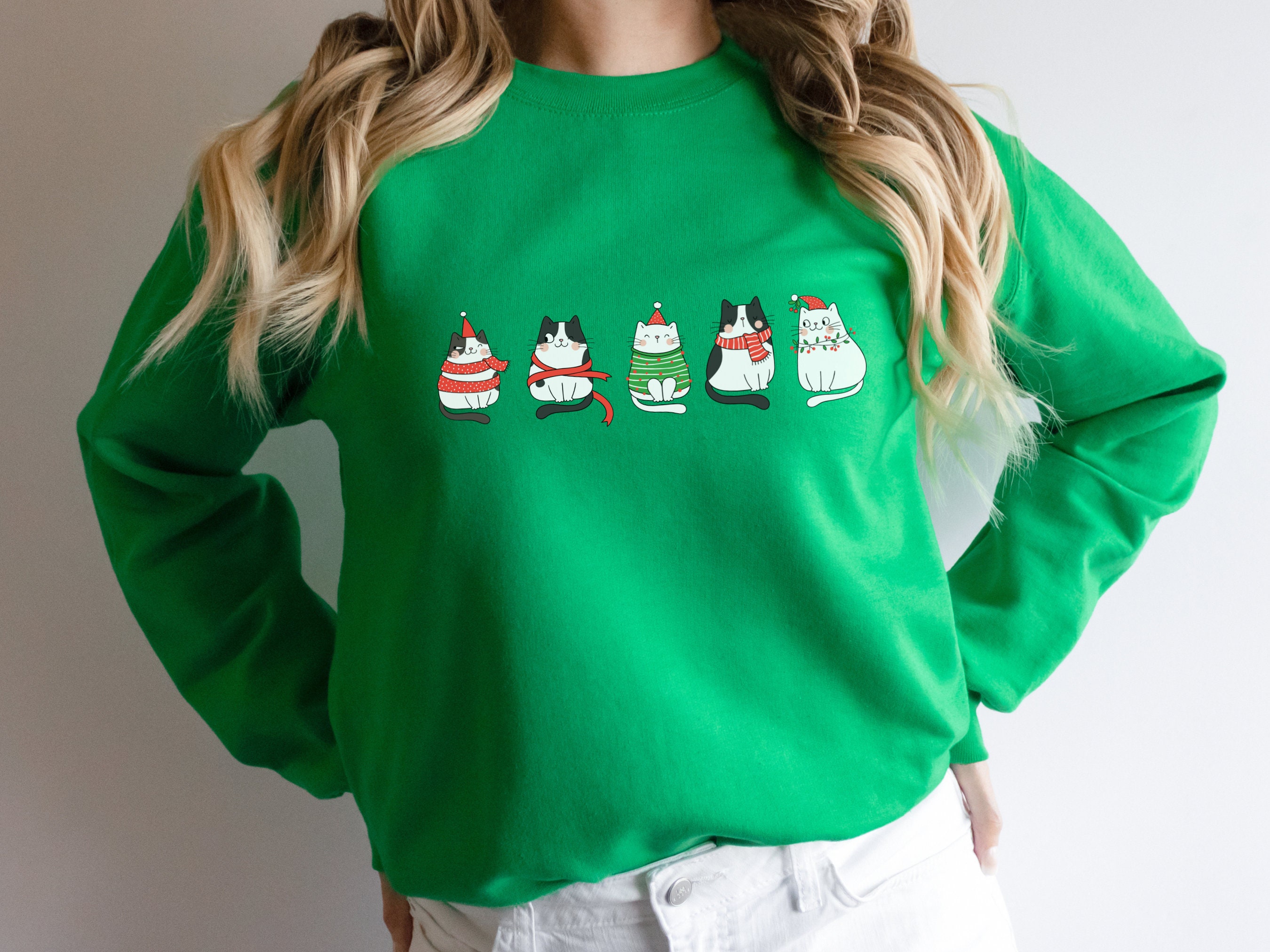 Meows Whimsical Christmas Cat PNG - Instant Download - Etsy