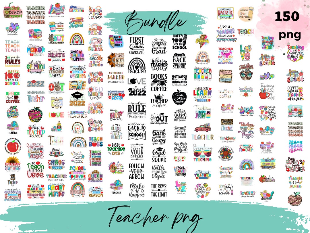 BEST TEACHER Png, Future Teacher Png, SUBLIMATION Teacher Bundles ...