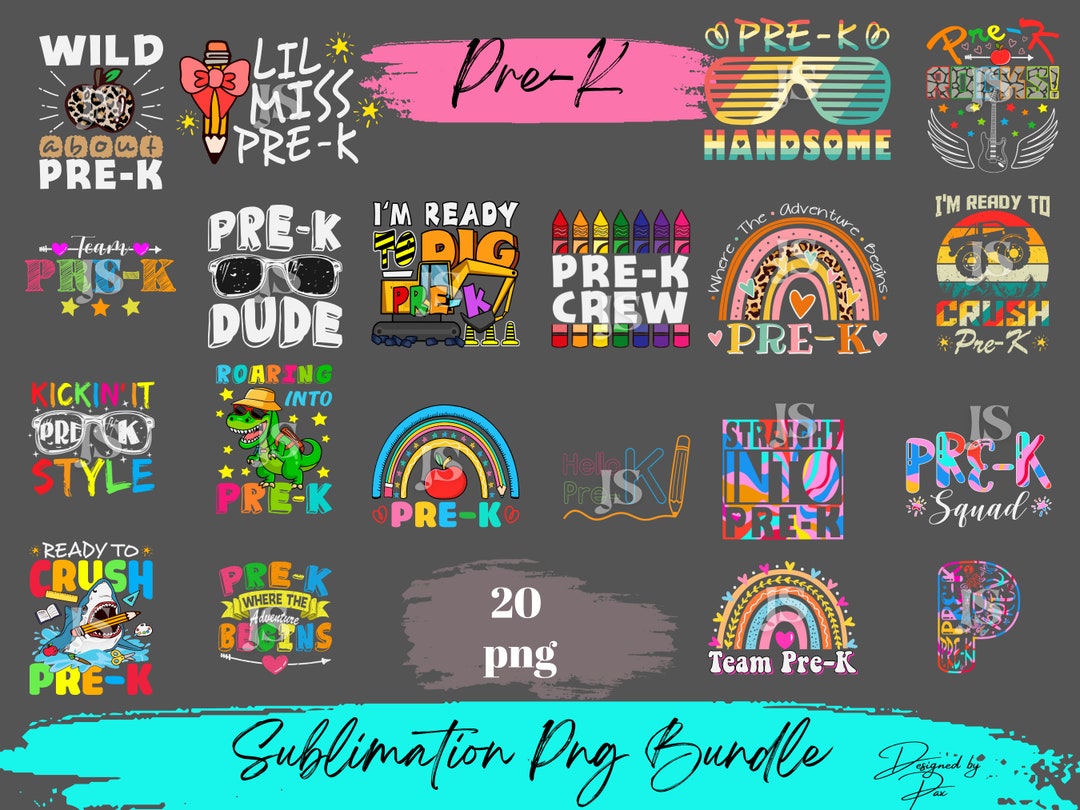 PRESCHOOL PNG, Pre-k Png Image, Back to School Design, Sublimation ...