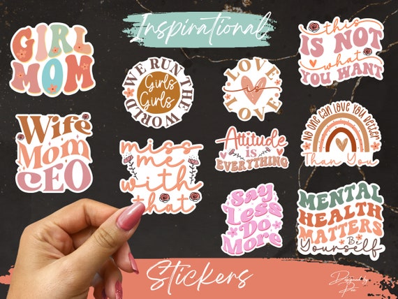 BOHO Strong Woman INSPIRATIONAL STICKER Bundle Png Printable - Etsy