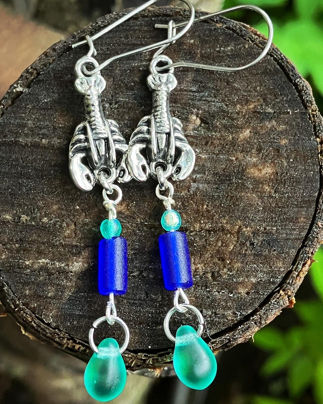 Lobster Drop Earrings - Etsy