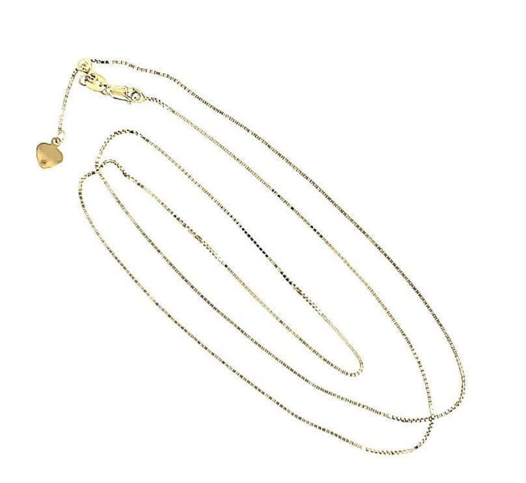 Adjustable Gold Chain 22inch Chain PN E-ABOX015-22 - Etsy
