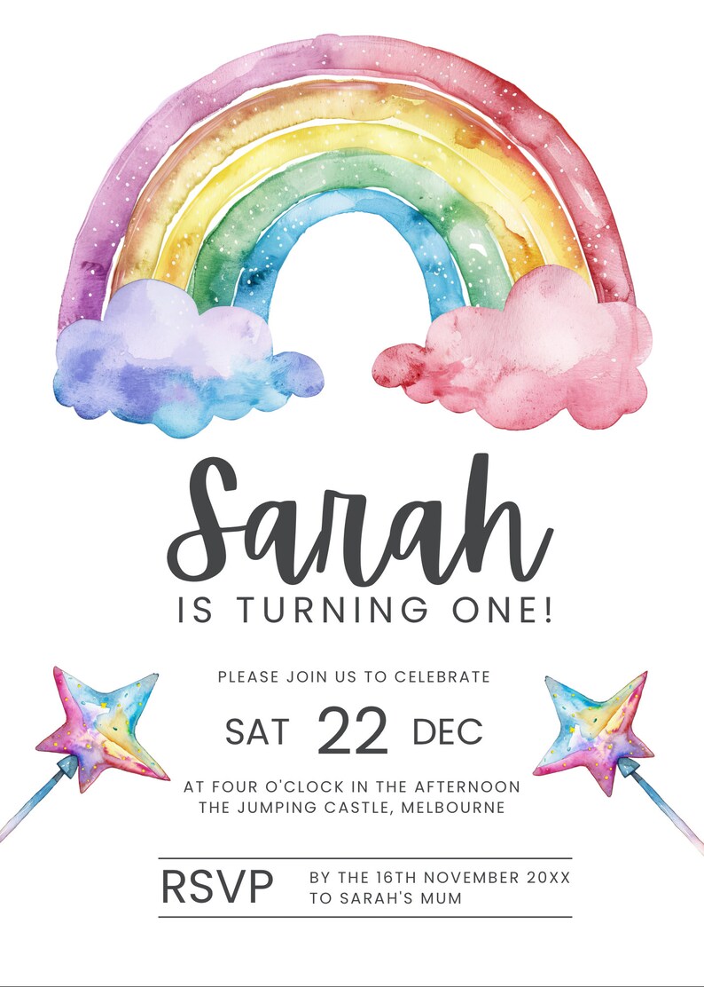 Fantasy Birthday Invite - Etsy