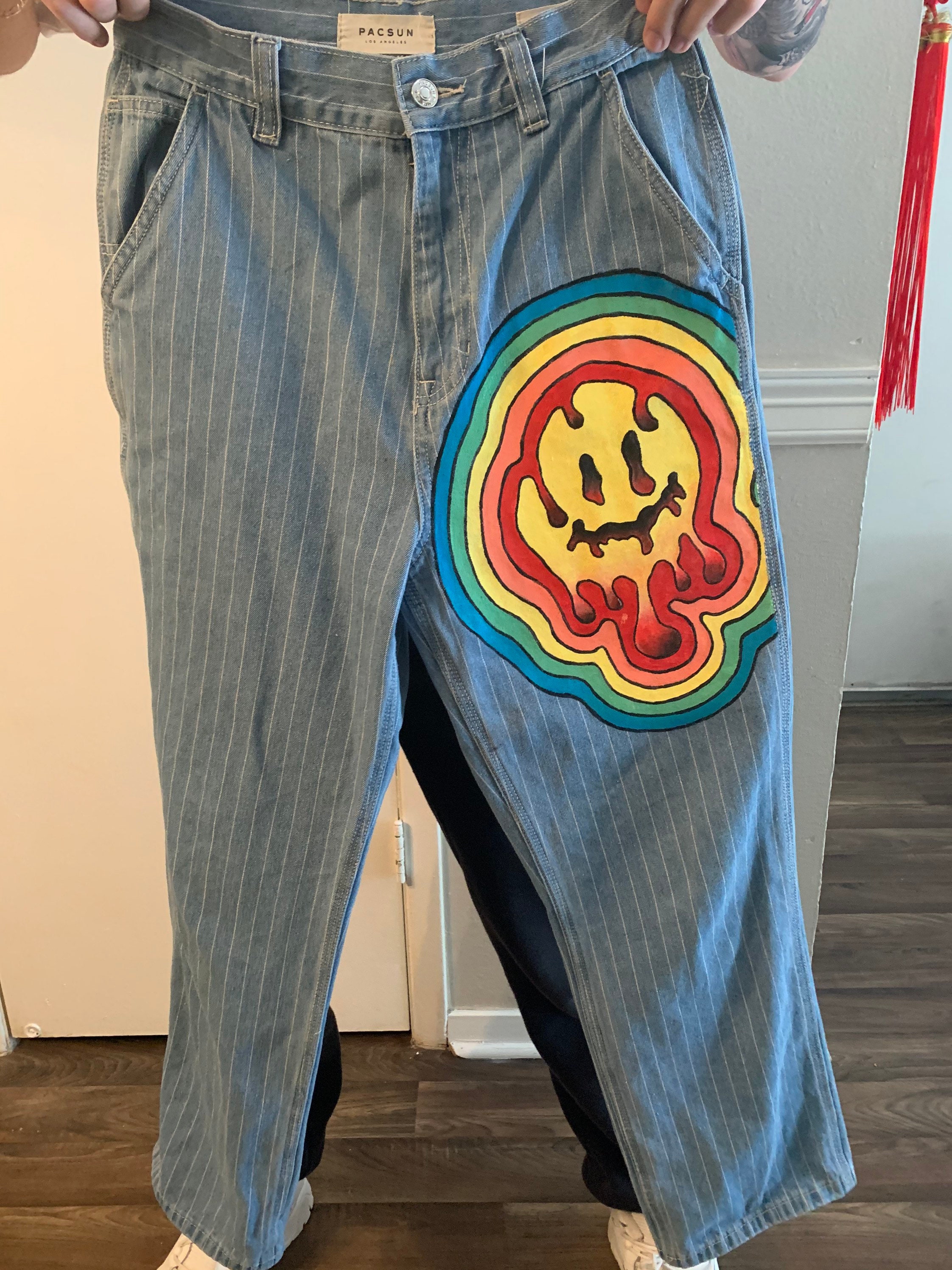 Custom painted pants | Etsy