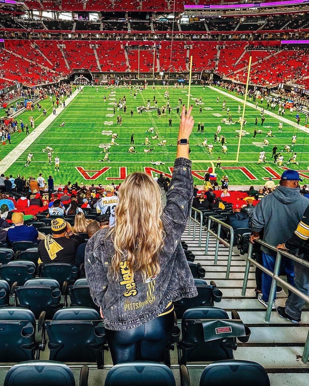 Custom Painted NFL Jacketdenim Jacket - Etsy
