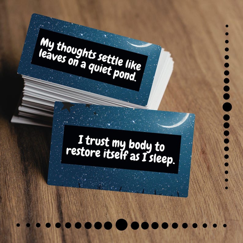 Sleep & Rest Affirmation Cards | Printable Digital Wellness Tool for ...