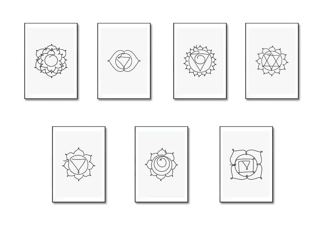 Chakra Set Meditation Wall Art Set of 21 PRINTABLES Chakra | Etsy