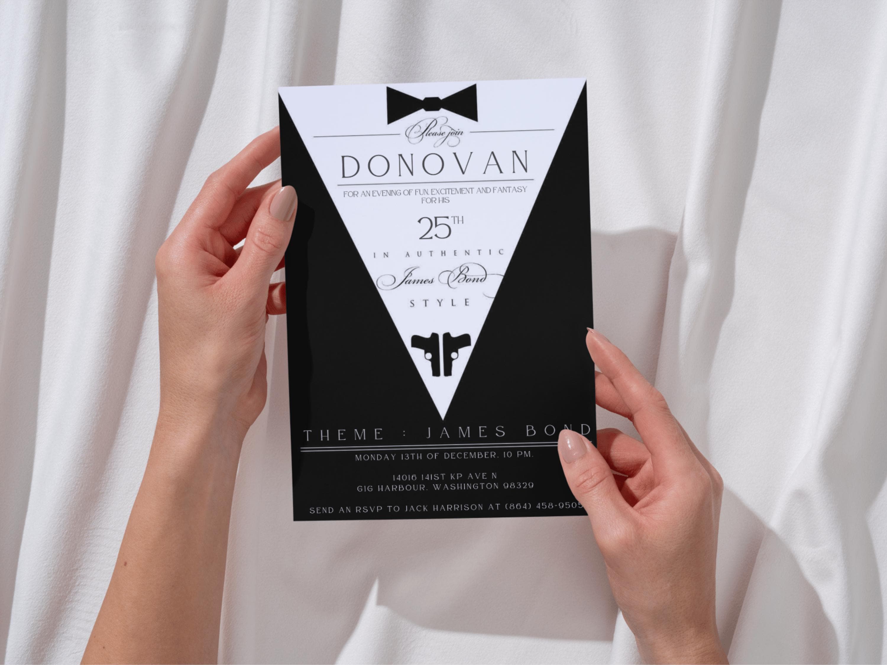 James Bond Invitation Card James Bond 007 Promotional Material,