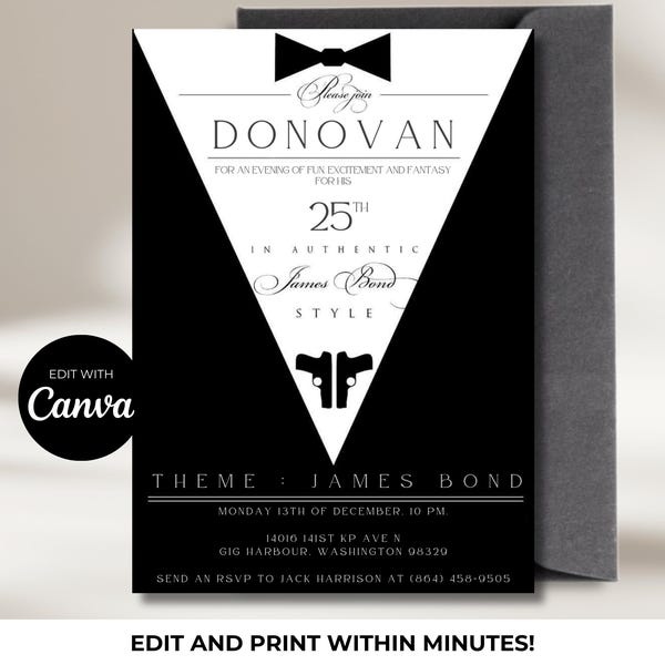 James Bond Party - Etsy