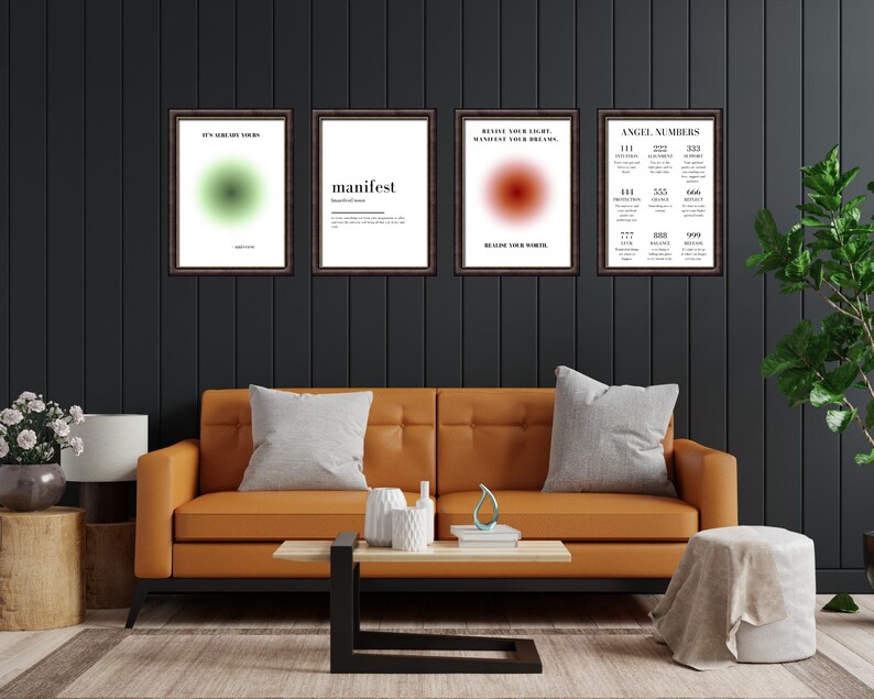 Manifest Wall Art Set of 10 PRINTABLES Retro Wall Decor - Etsy