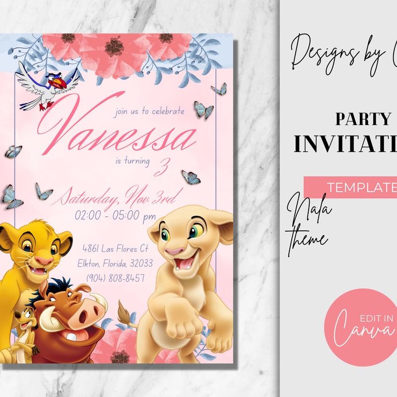Lion King Invitation - Etsy