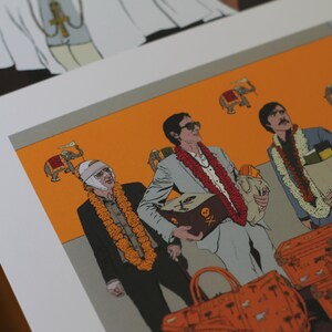 Illustration of Wes Anderson's Movies, Hight Quality Limited Edition ...