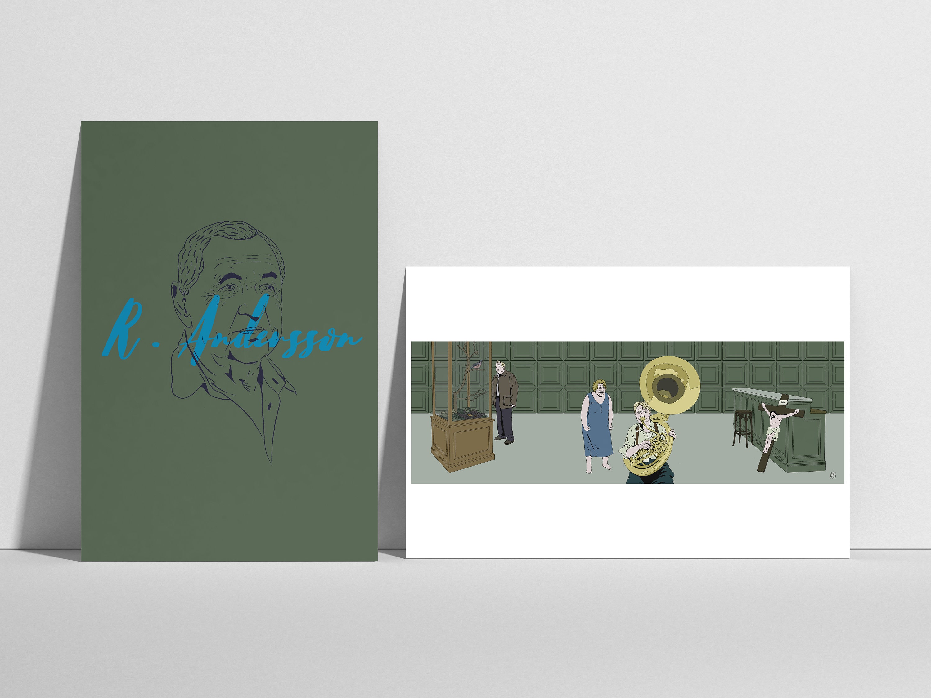 Illustration of Roy Andersson's Movies, Hight Quality Limited Edition ...