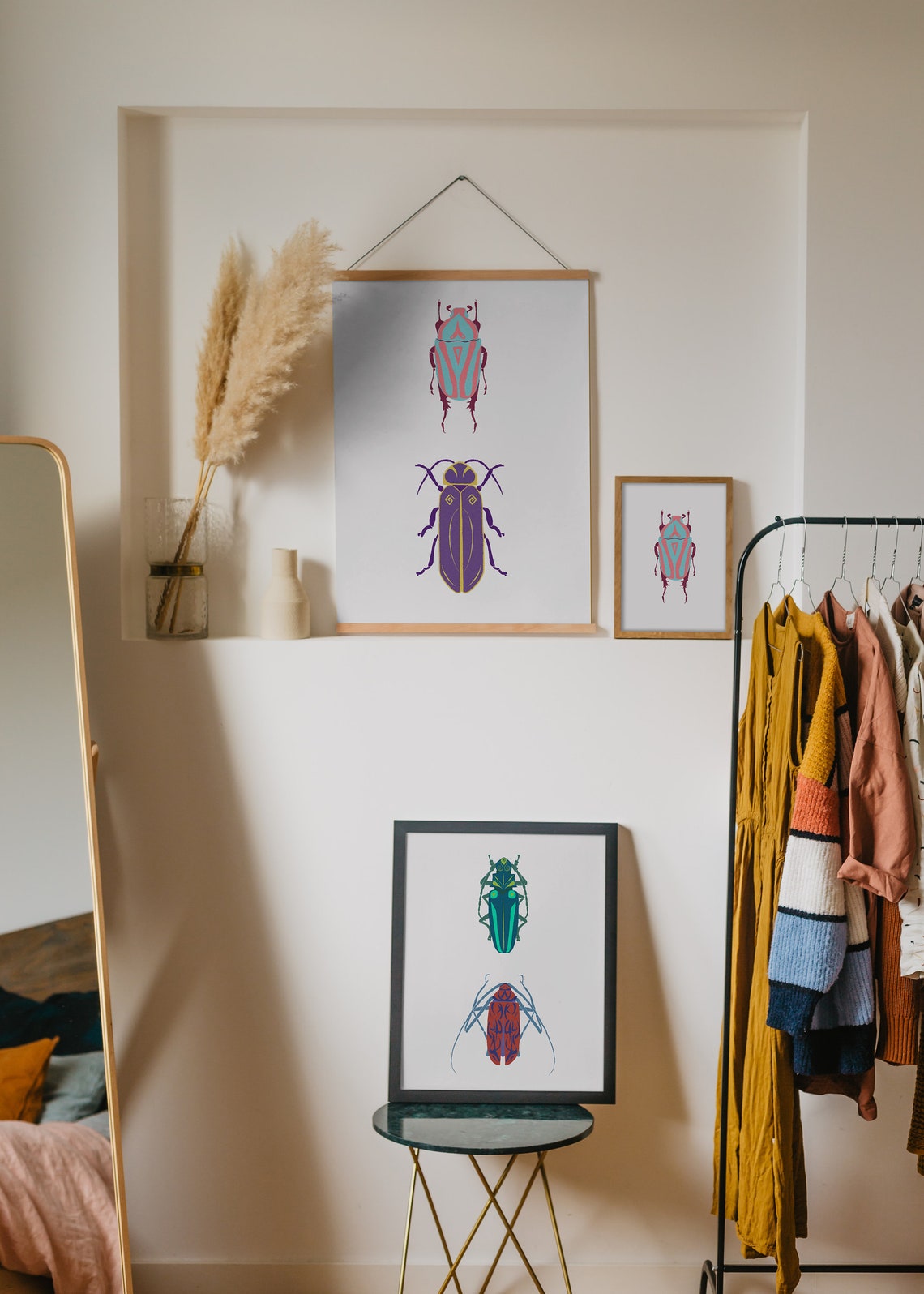 Illustration of Summer Bugs Digital Hight Quality Print File - Etsy