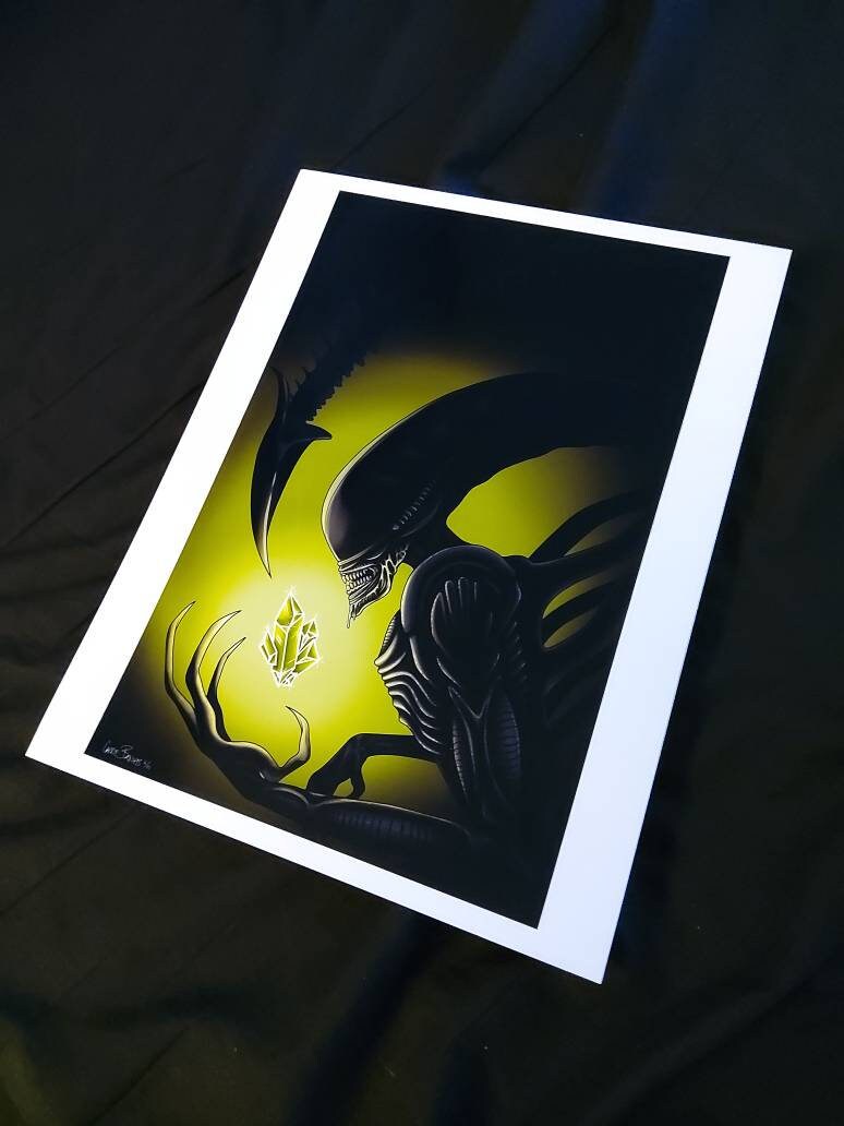 Xenomorph Alien Fan Art / Wall Art / Fan Art / Alien Movie Art Print ...
