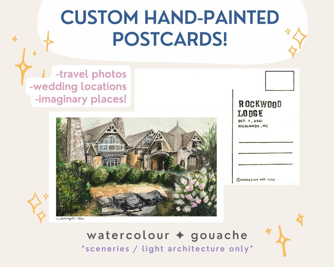 Custom Watercolour + Gouache Postcards | Handpainted & Completely ...