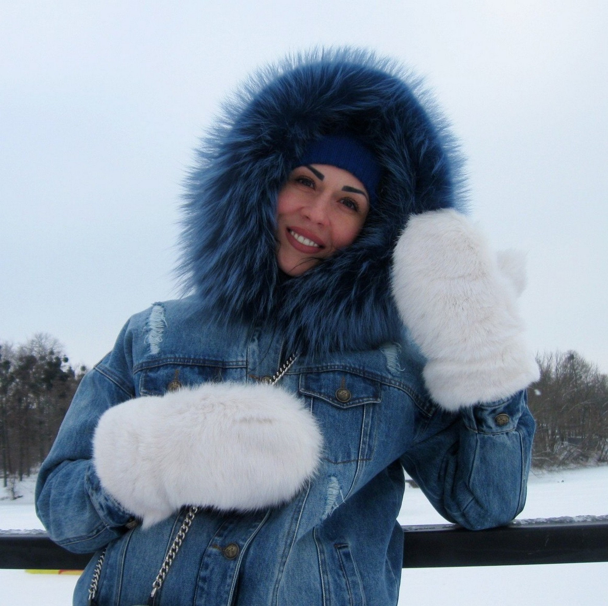 Natural Fur Mittens - Etsy