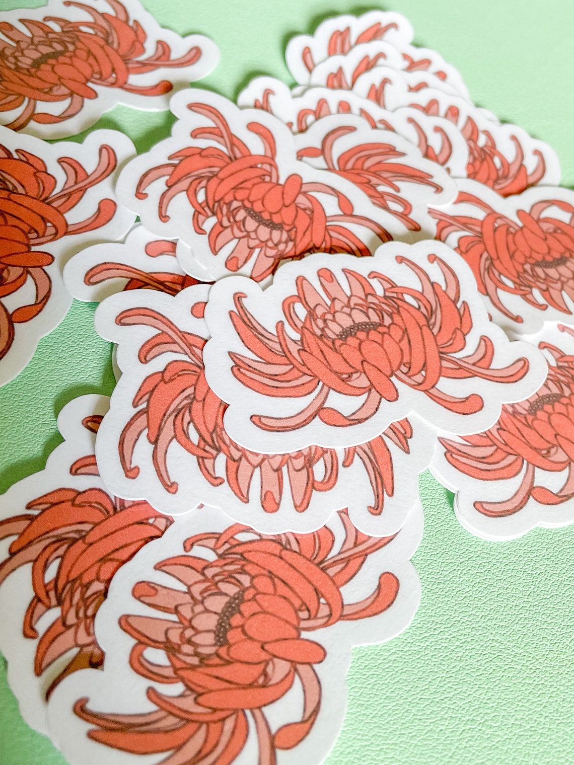 Chrysanthemum Dye Cut Stickers Vinyl Sticker - Etsy