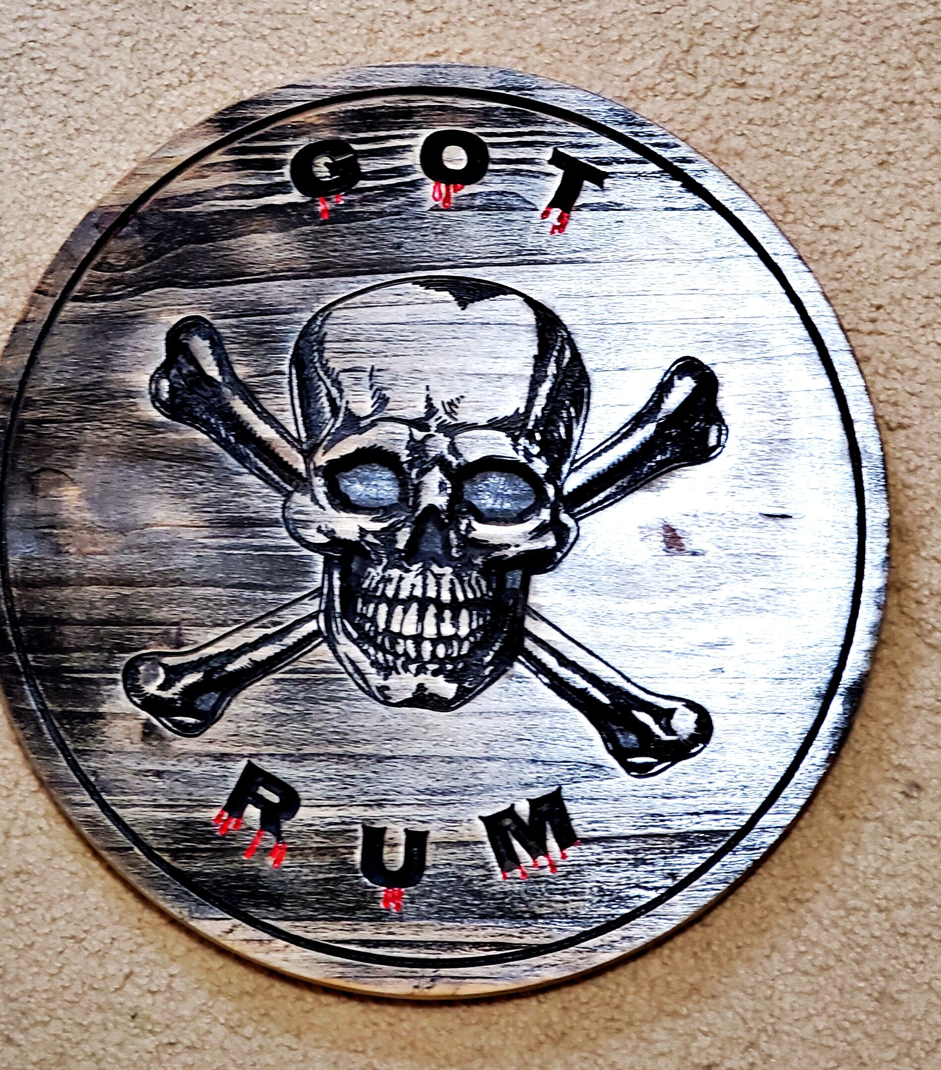 Pirate Art Jolly Roger Scull and Cross Bones Caribbean Art - Etsy