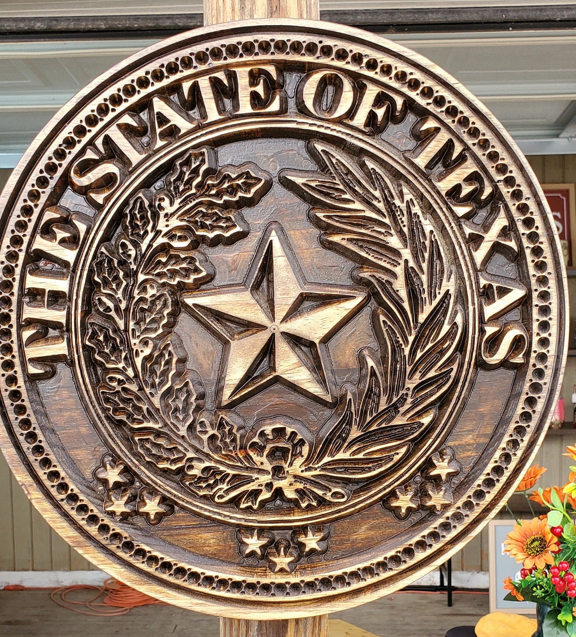 Texas Personalized Gift TEXAS Wall Art 18 State Seal of TEXAS Wall ...