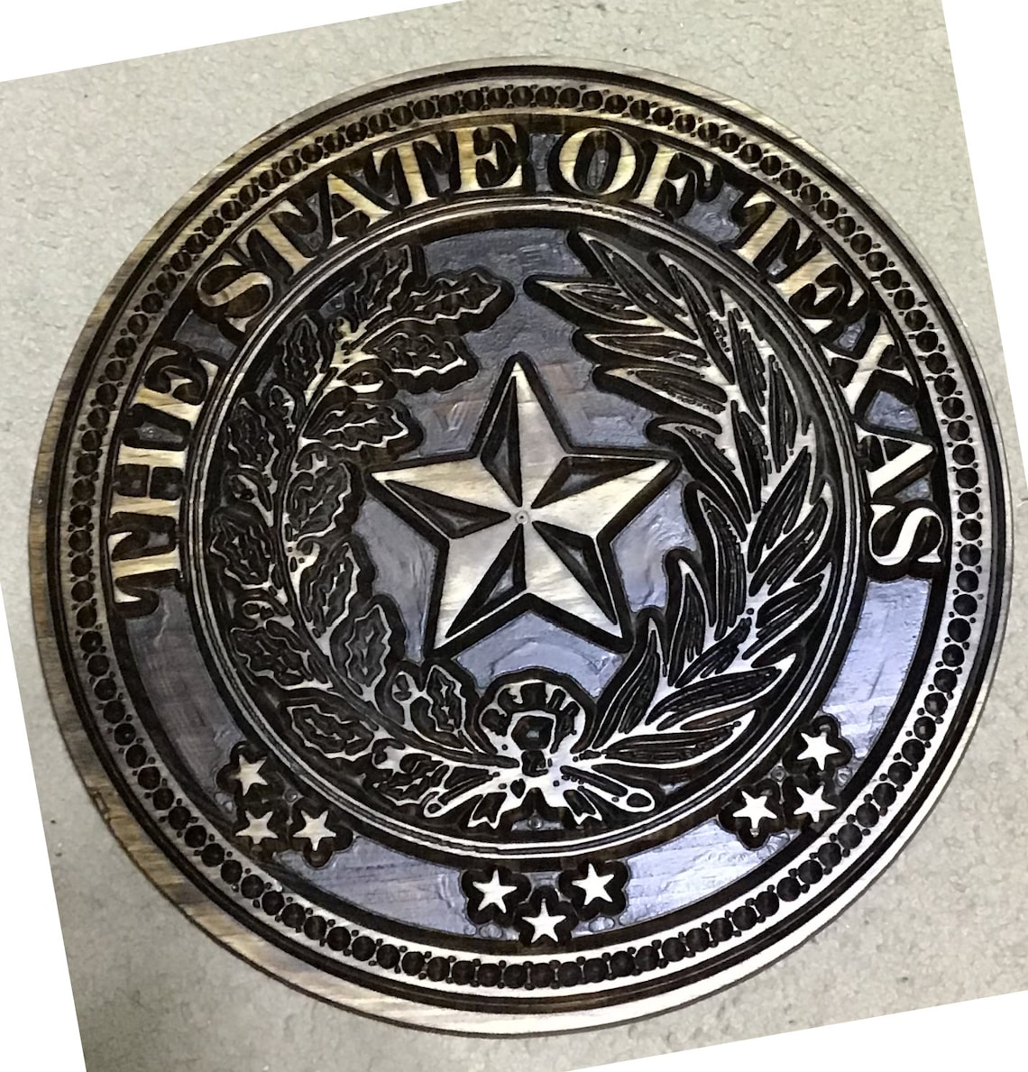 Texas Personalized Gift TEXAS Wall Art 18" State Seal of TEXAS Wall ...