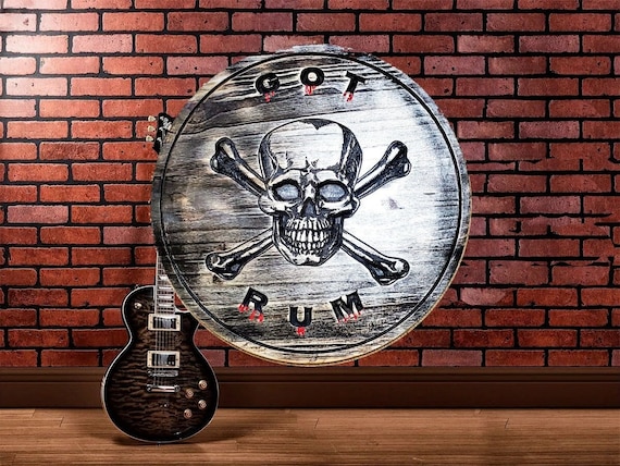 Pirate Art Jolly Roger Scull and Cross Bones Trinidad Art | Etsy