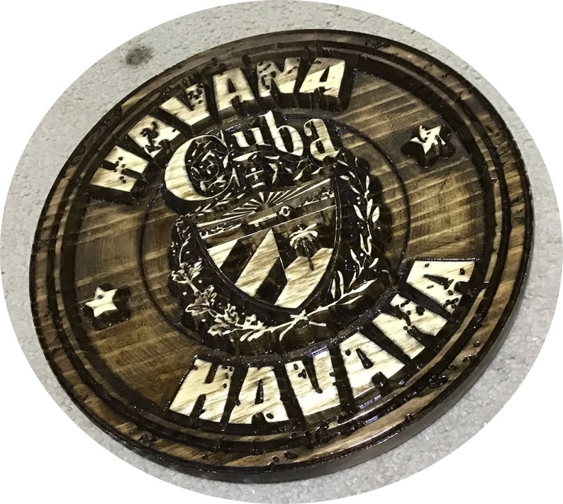 Havana Habaña Coat of Arms, Havana Style Art, Island Art, CUBANA Art ...