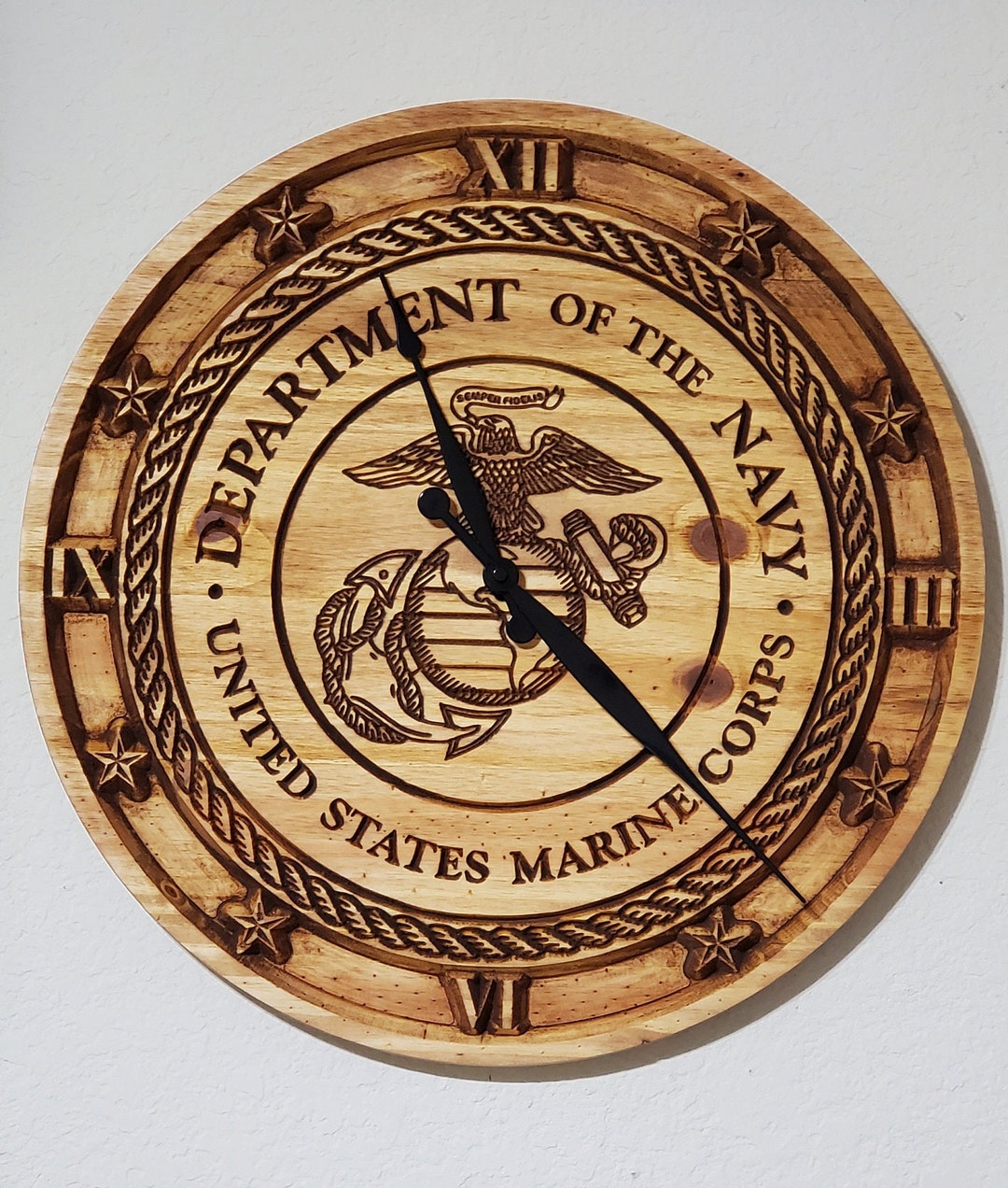 Military Gift USMC Clock United States Marine Corps Handmade Armed ...