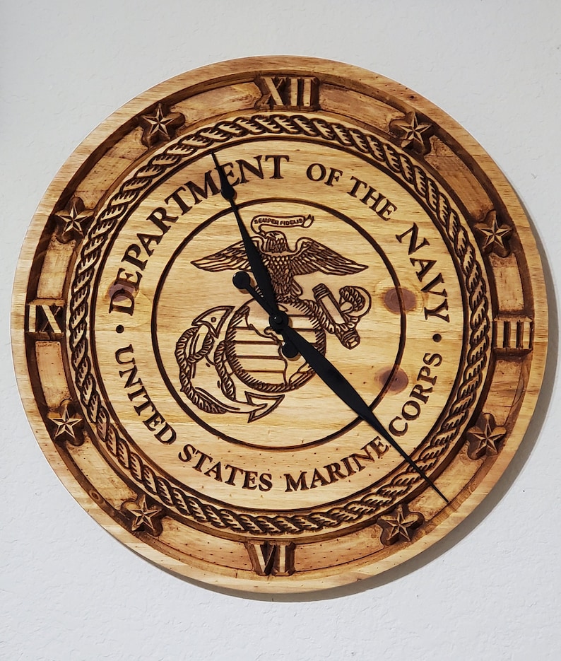 Military Gift USMC Clock United States Marine Corps Handmade - Etsy
