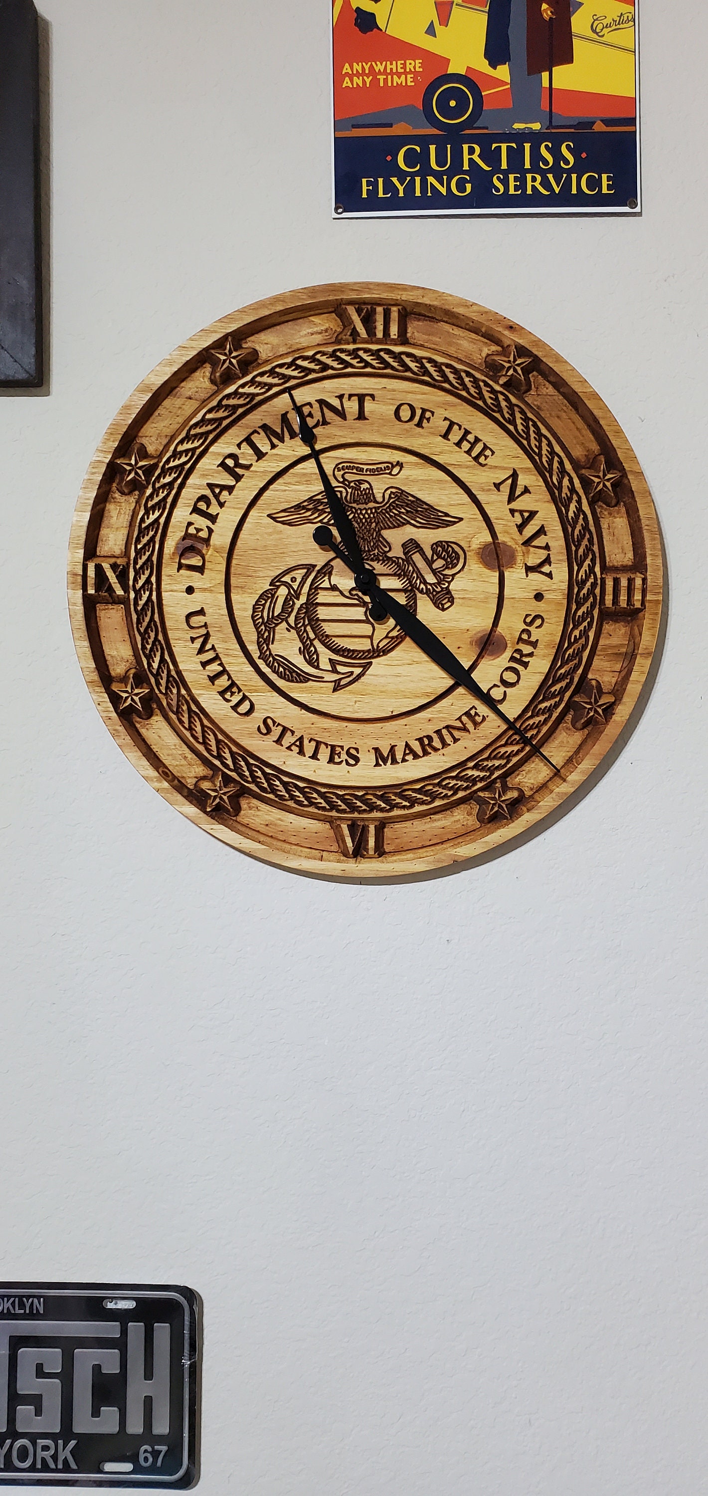 Military Gift USMC Clock United States Marine Corps Handmade - Etsy
