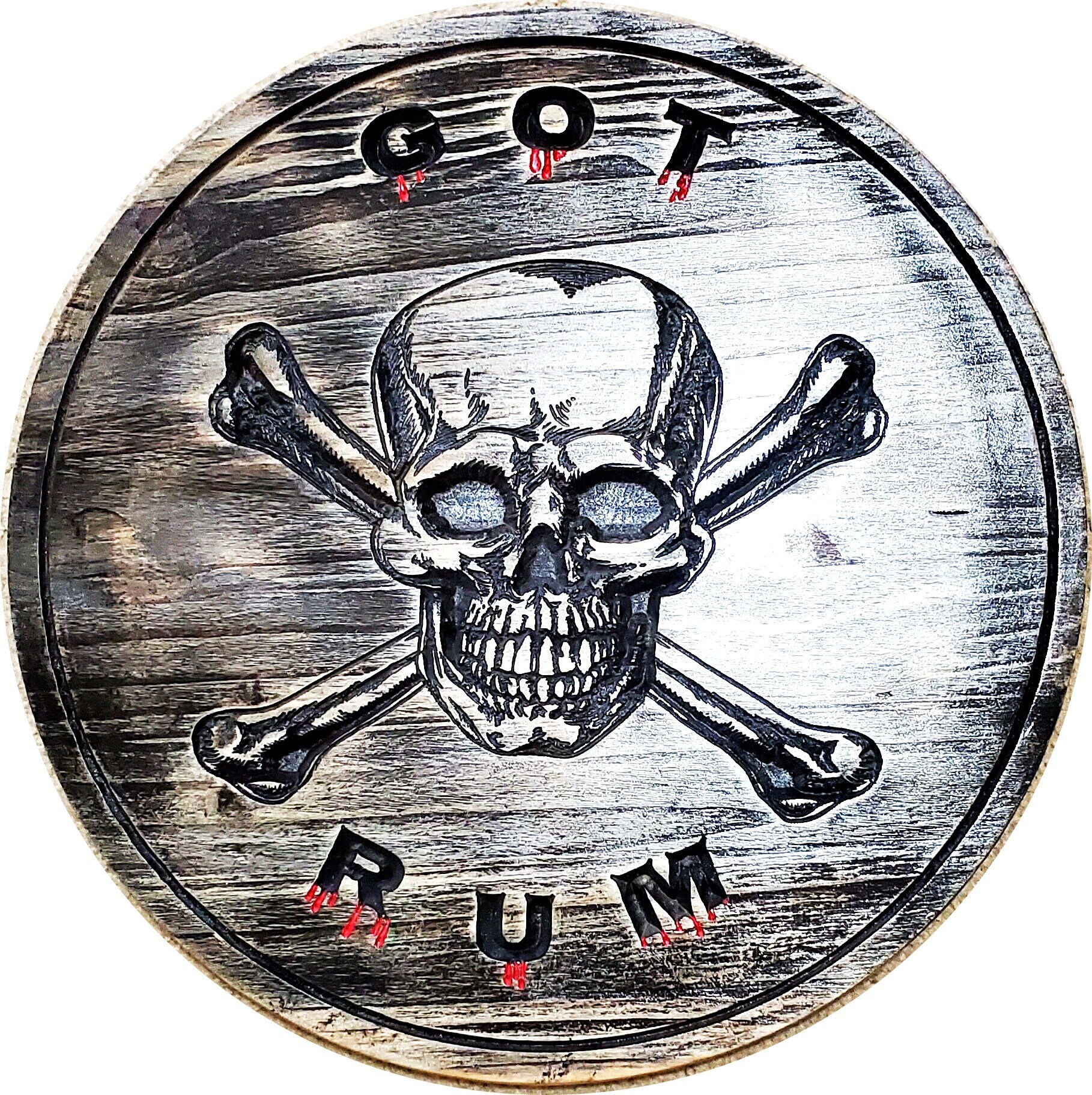 Pirate Art Jolly Roger Scull and Cross Bones Caribbean Art - Etsy