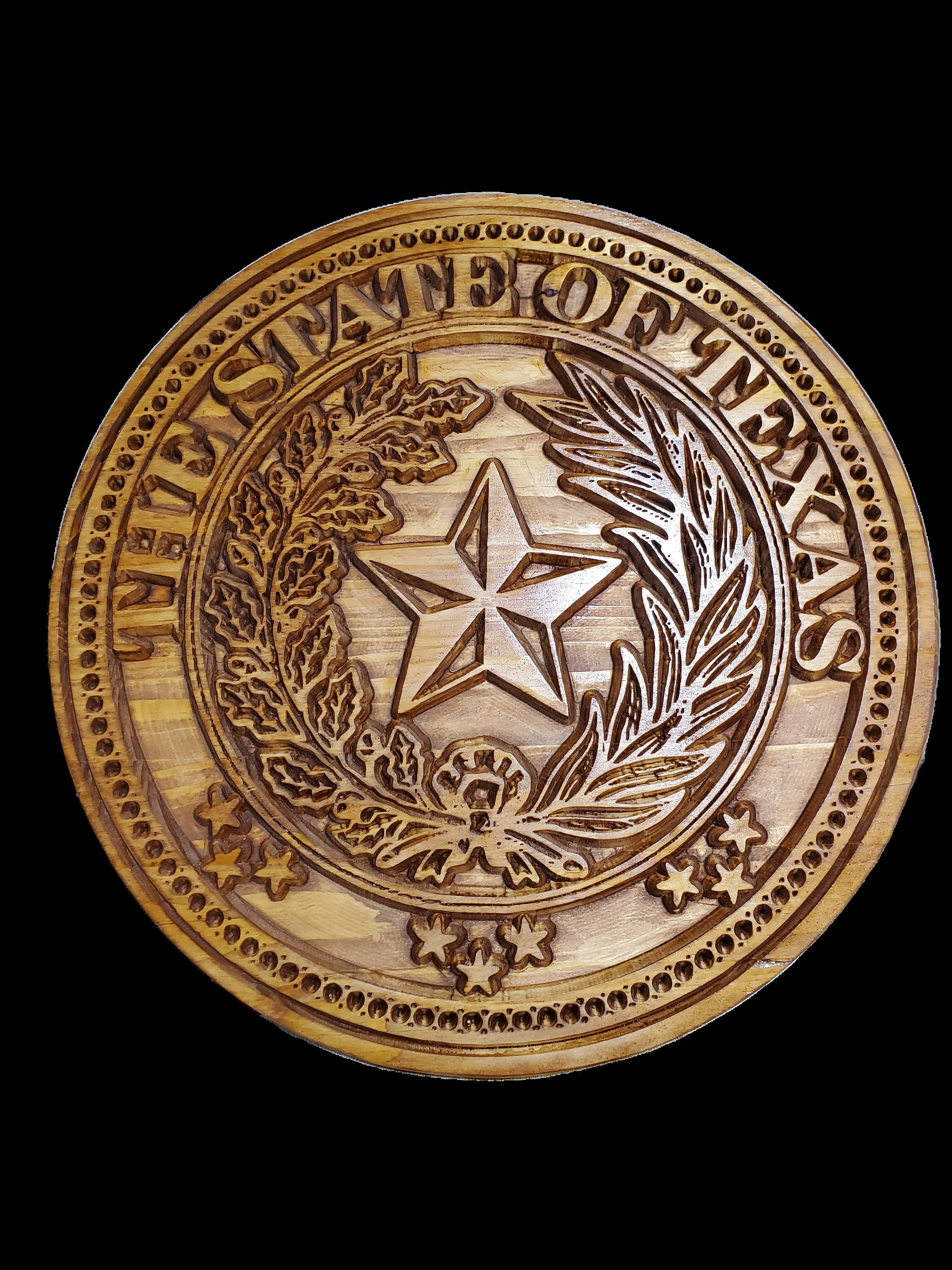 Texas Personalized Gift TEXAS Wall Art 24" State Seal of TEXAS Wall ...