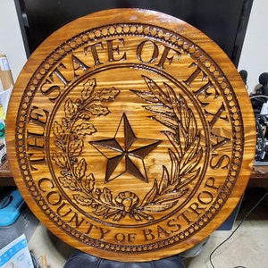 TEXAS Wall Decor Art State Seal TEXAS Personalized Gift Lone Star ...