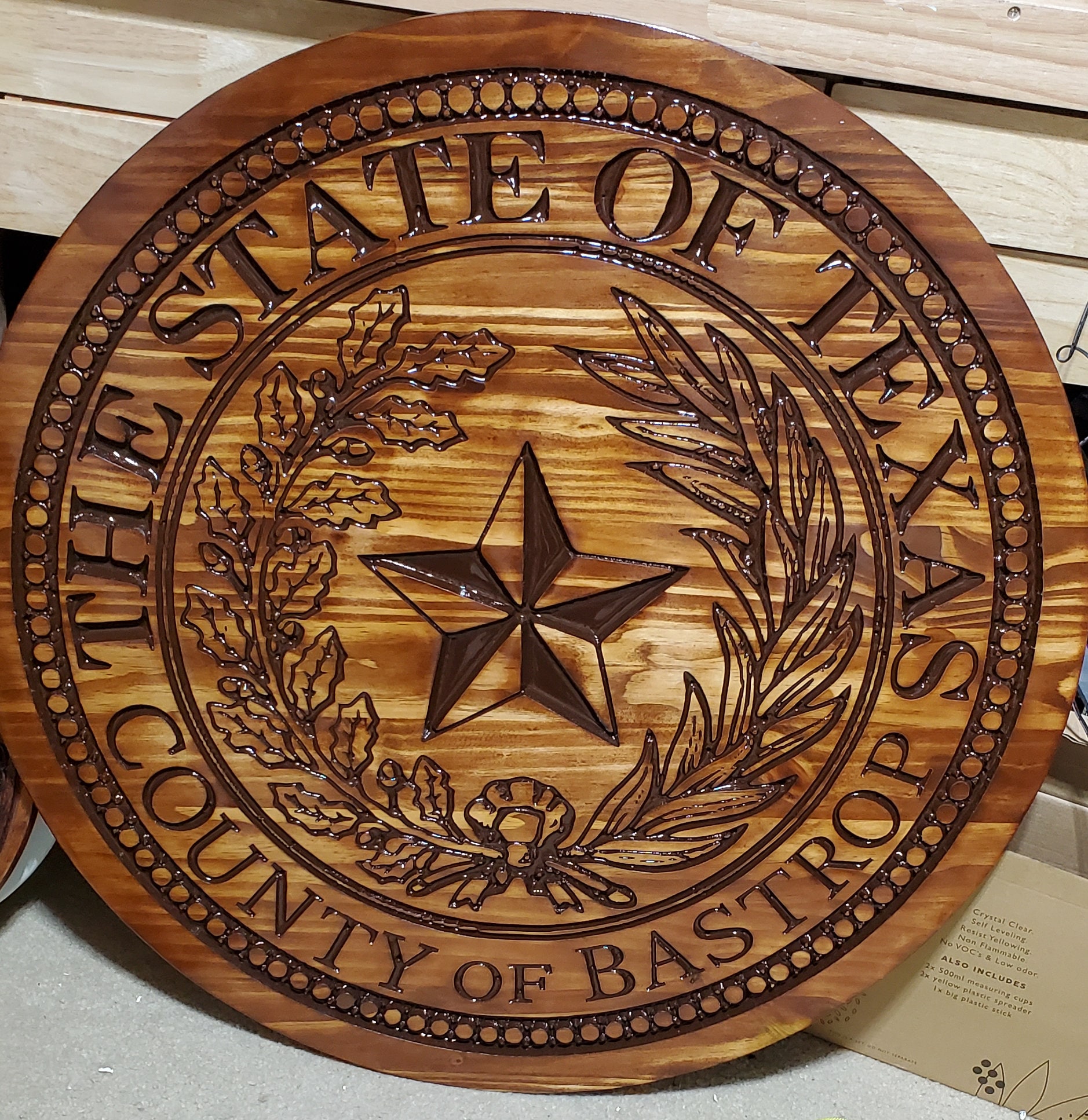 TEXAS Wall Decor Art State Seal TEXAS Personalized Gift Lone Star ...