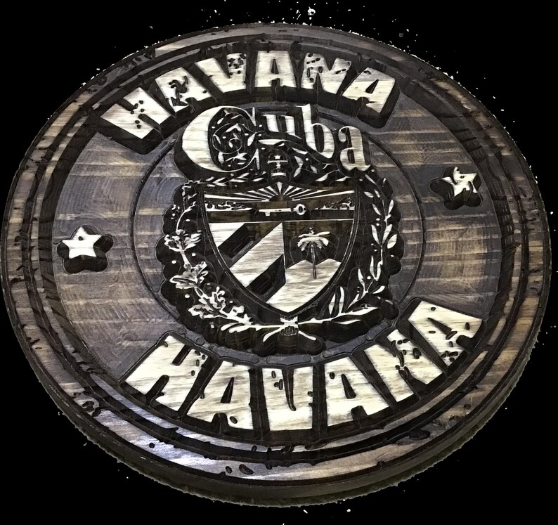 Havana Habaña Coat of Arms, Havana Style Art, Island Art, CUBANA Art ...