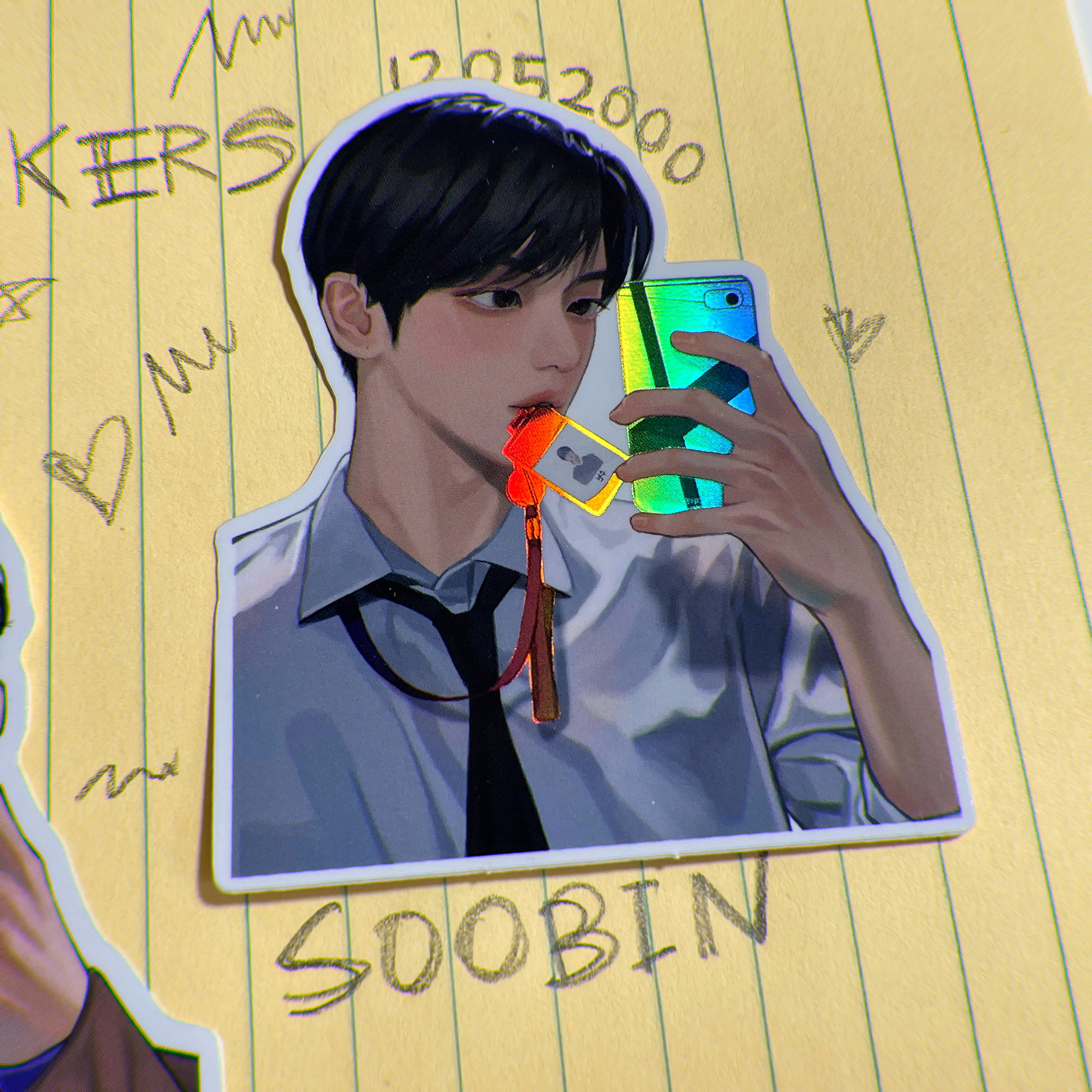 BTS TXT Holographic Vinyl Stickers - Etsy