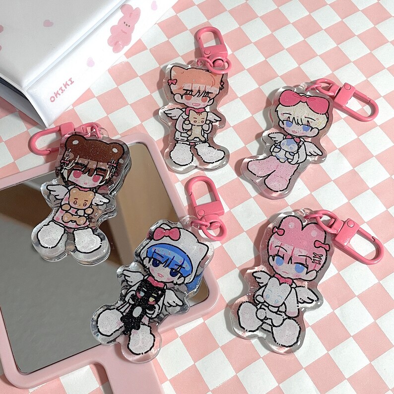 TXT X Little Tubatu Glitter Acrylic Keychains - Etsy