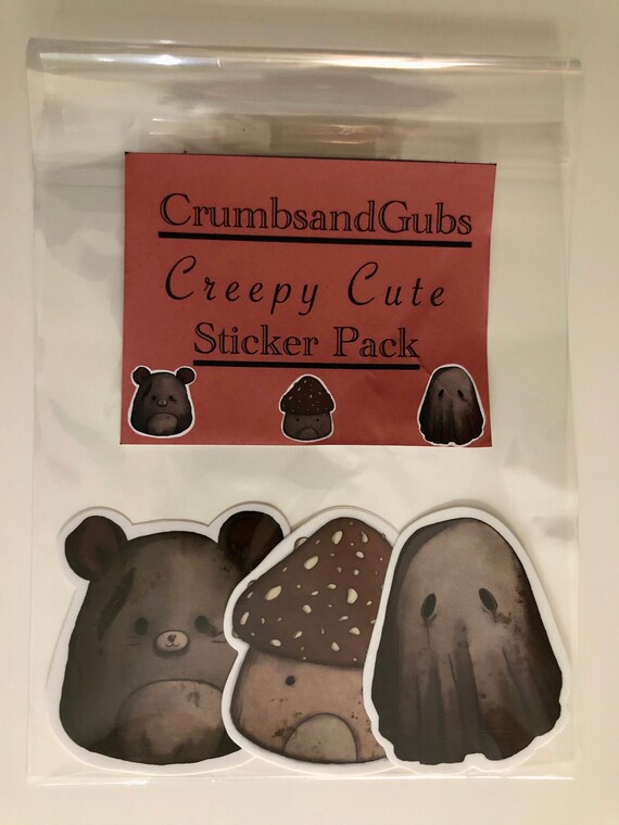 Creepy Cute Sticker Pack | Etsy