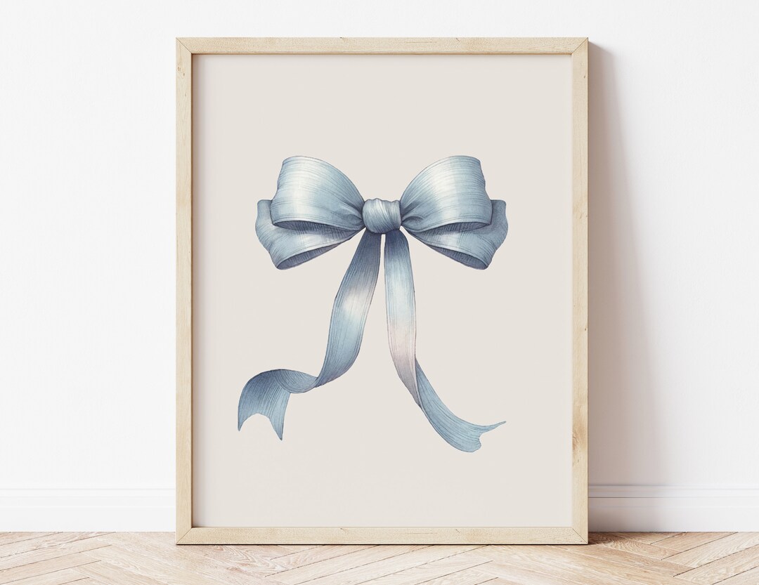 Bow, Victorian Bow, Printable Art, Digital Print, Girl's Room Decor ...