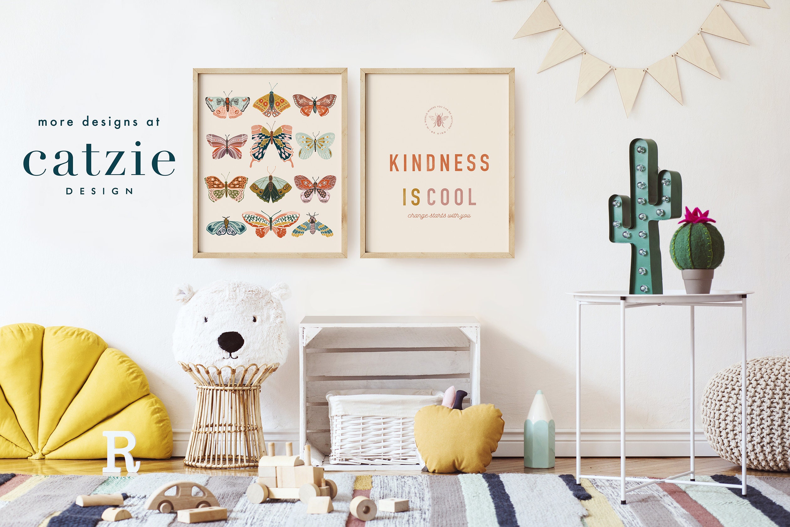 Be Kind Print Kindness is Cool Printable Art Digital Print | Etsy