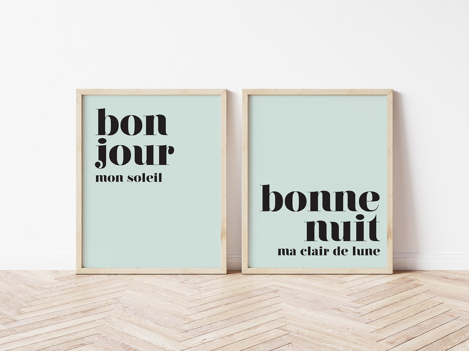 Bon Jour Printable Art, Good Morning My Sunshine, Goodnight My ...